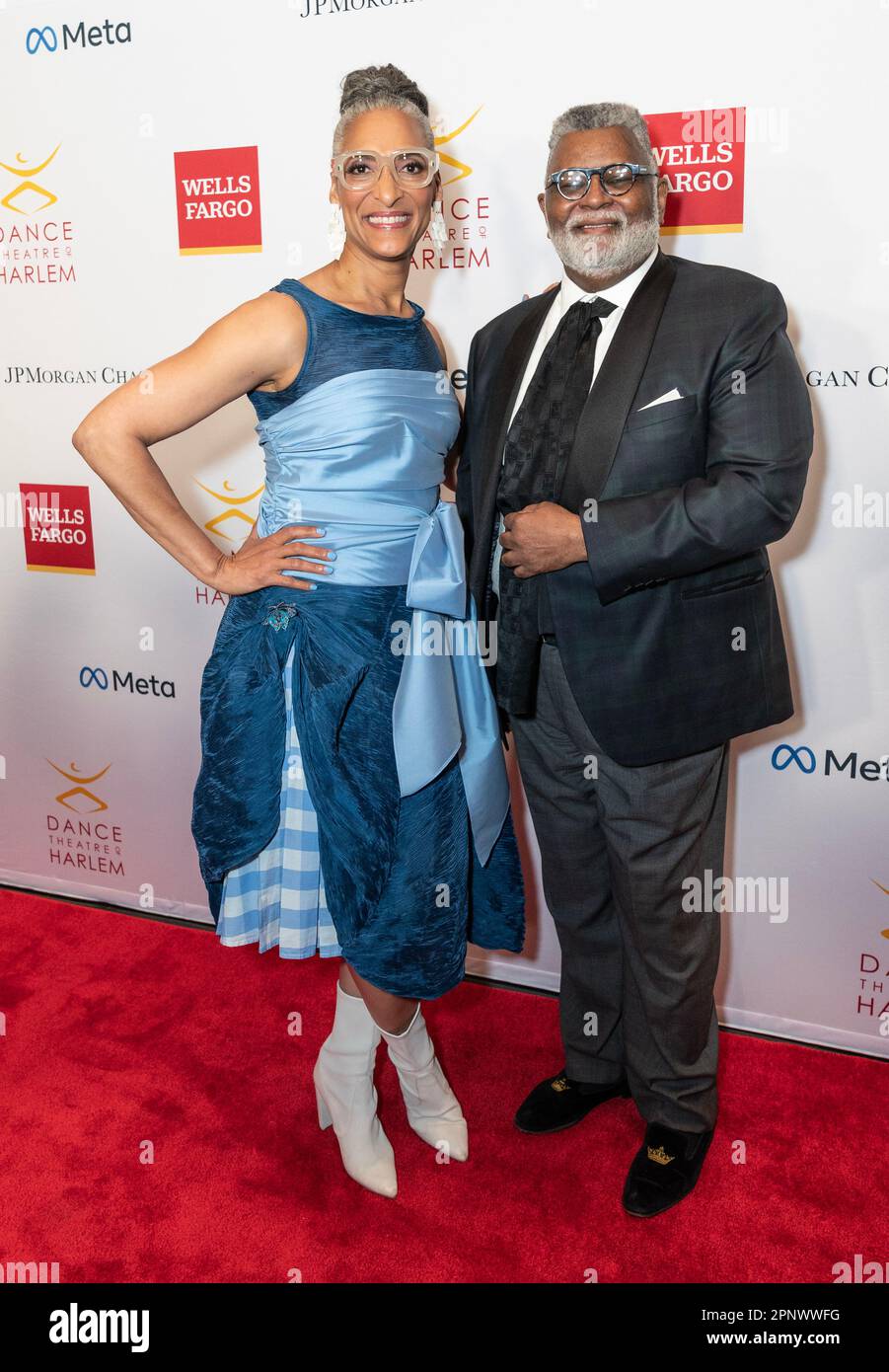 Chef Carla Hall wearing dress by Ann Taylor and Alexander Smalls attend ...