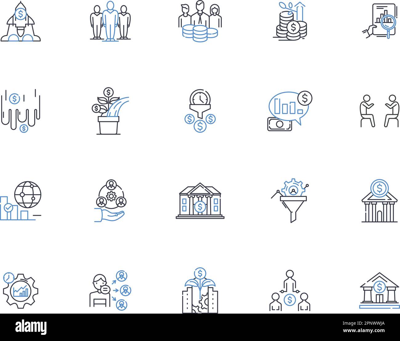 Transaction line icons collection. Exchange, Payment, Transfer, Deal ...