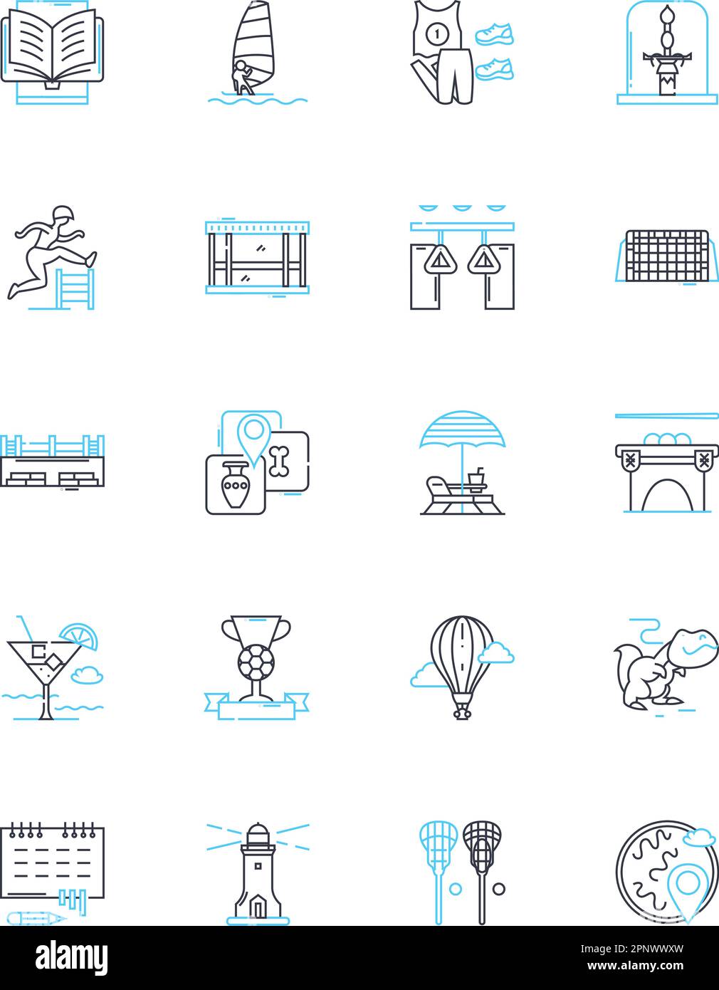 Good health linear icons set. Vitality, Wellness, Fitness, Strength ...