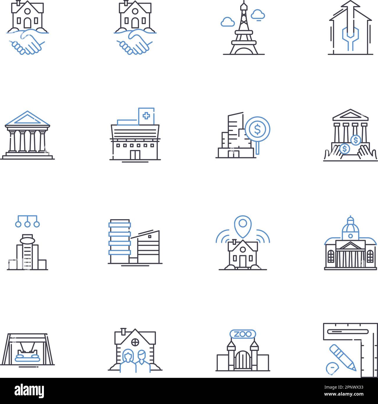 Set design line icons collection. Color, Space, Texture, Material ...