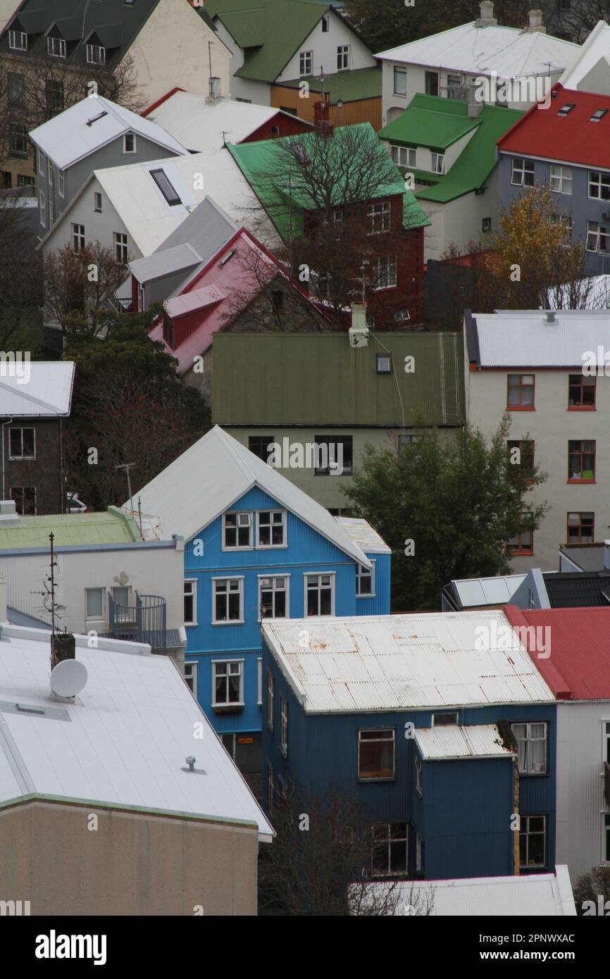 Colorful homes in Reykjavik, Iceland Stock Photo - Alamy