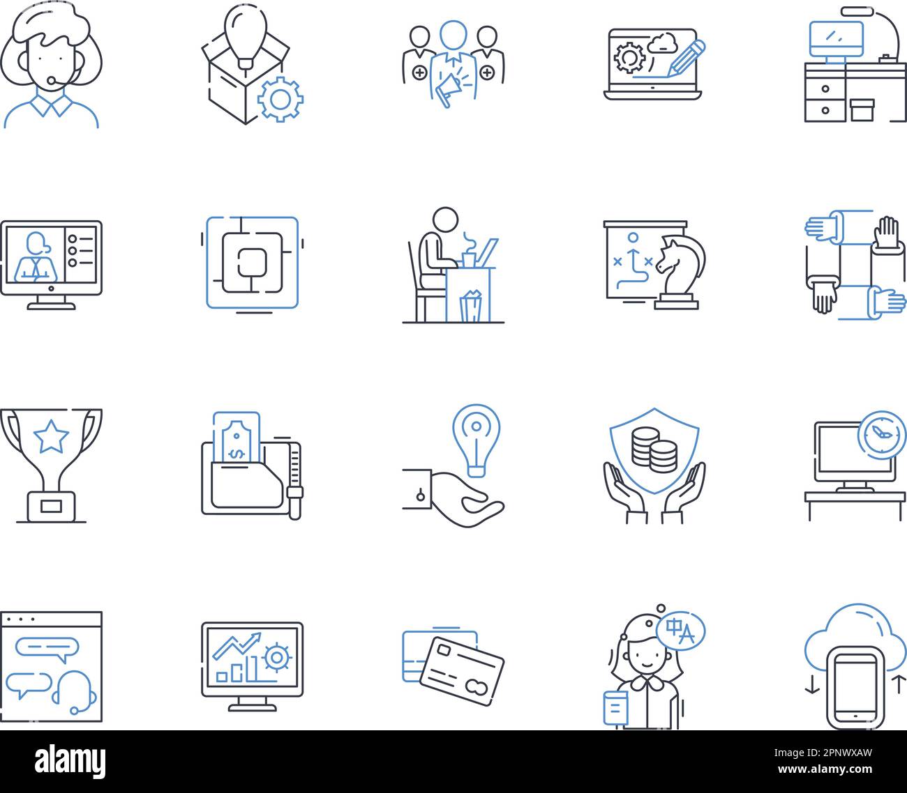 Company mansion line icons collection. Luxury, Estate, Manor, Grandeur ...