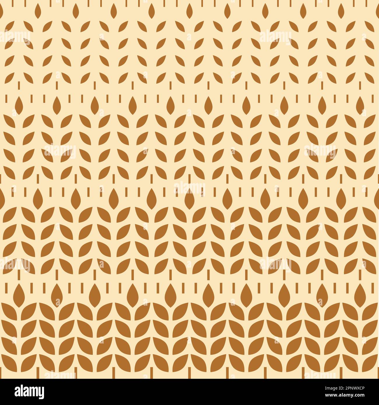 Ear of malt, corn, wheat seamless pattern. Repeating golden agriculture ...