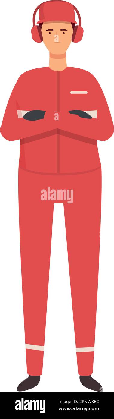 Racing team man icon cartoon vector. Sport race. Auto stop Stock Vector ...