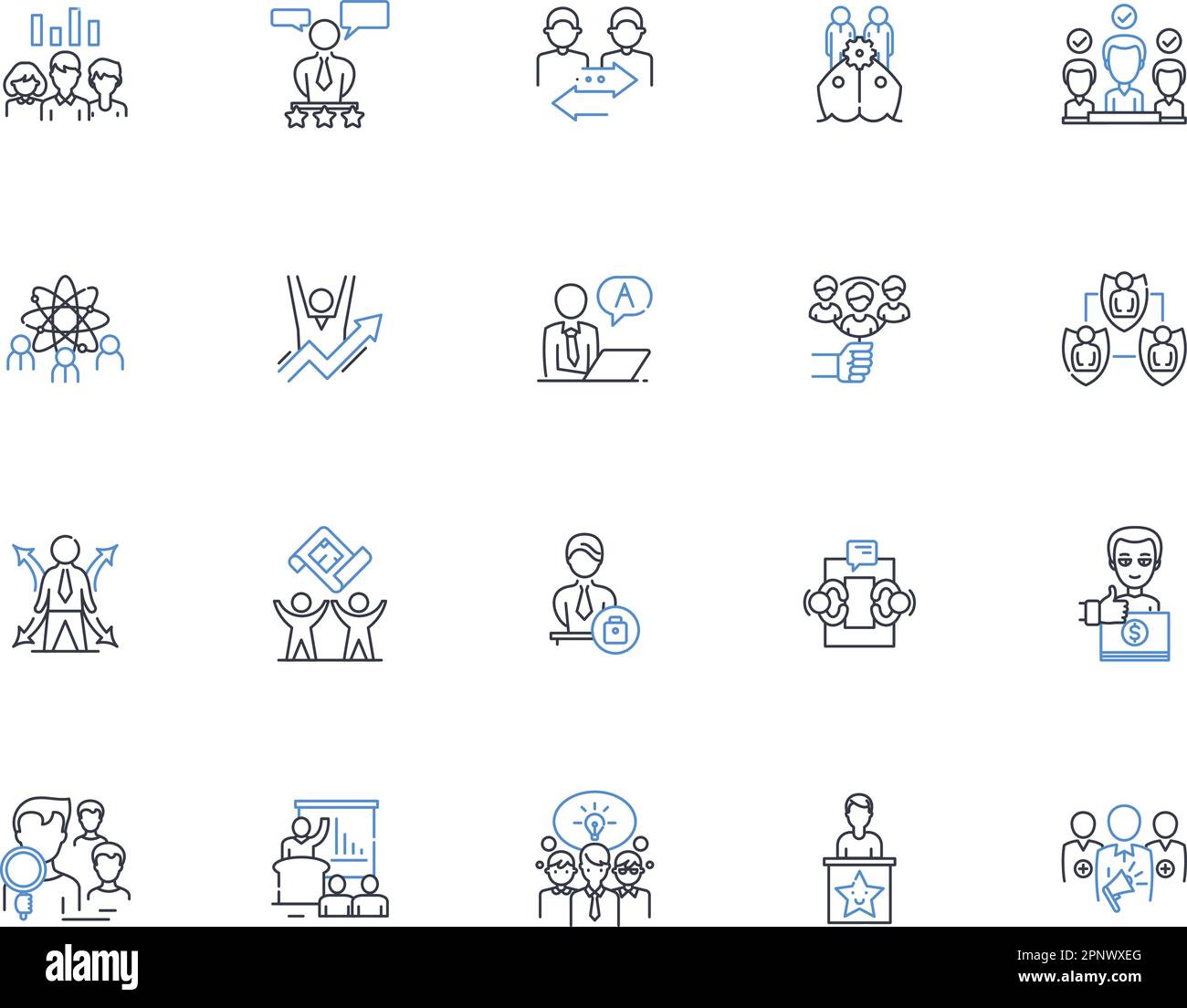 Men's venture line icons collection. Entrepreneurship, Innovations ...