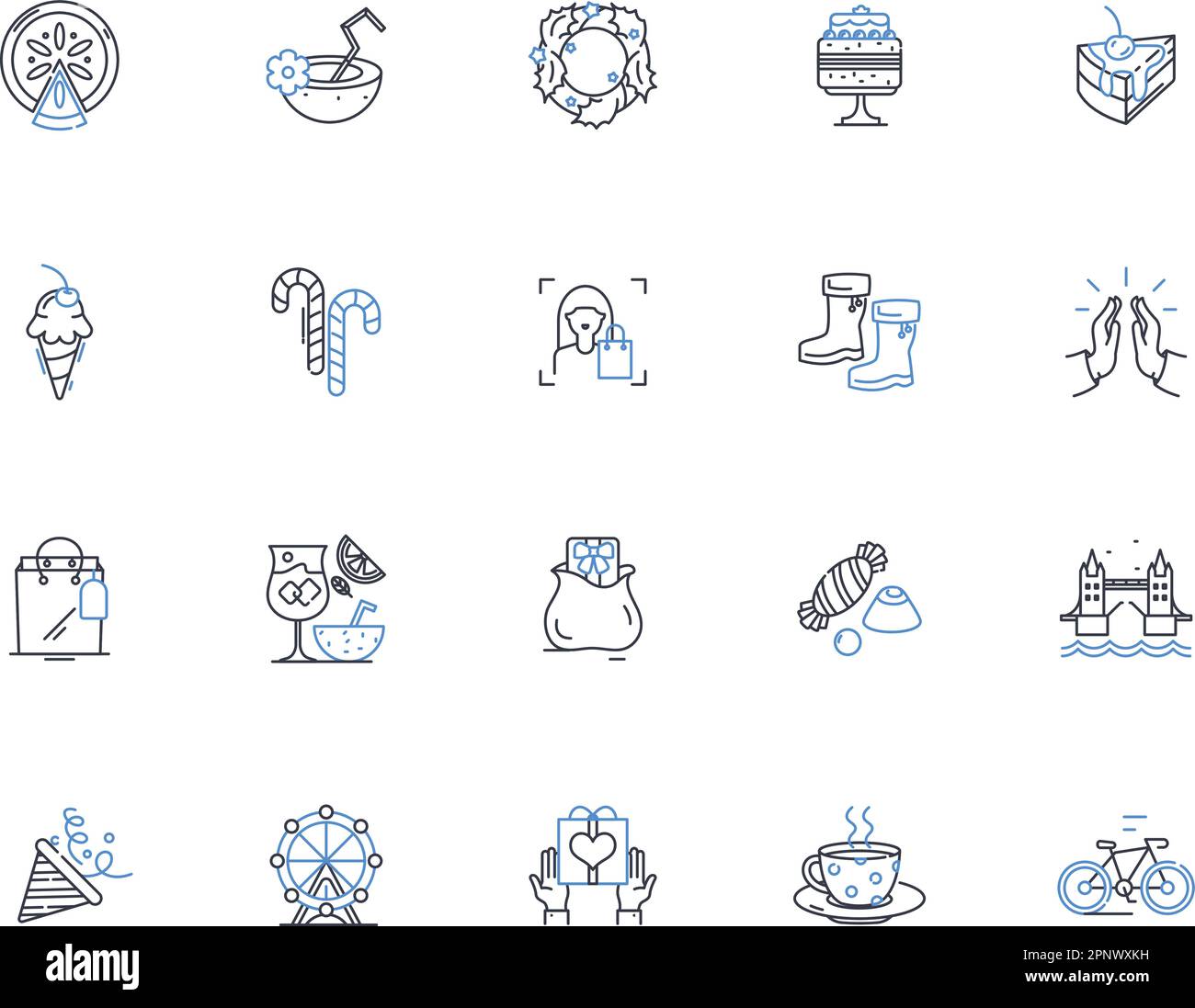 Observance line icons collection. Ceremony, Custom, Ritual, Tradition ...