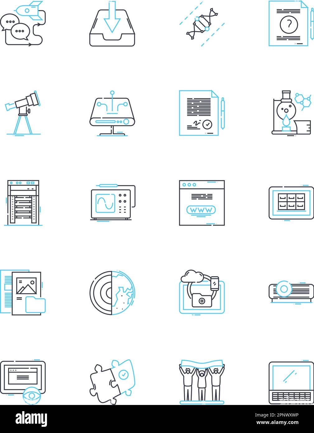 Ancient history linear icons set. Antiquity, Civilization, Monuments ...