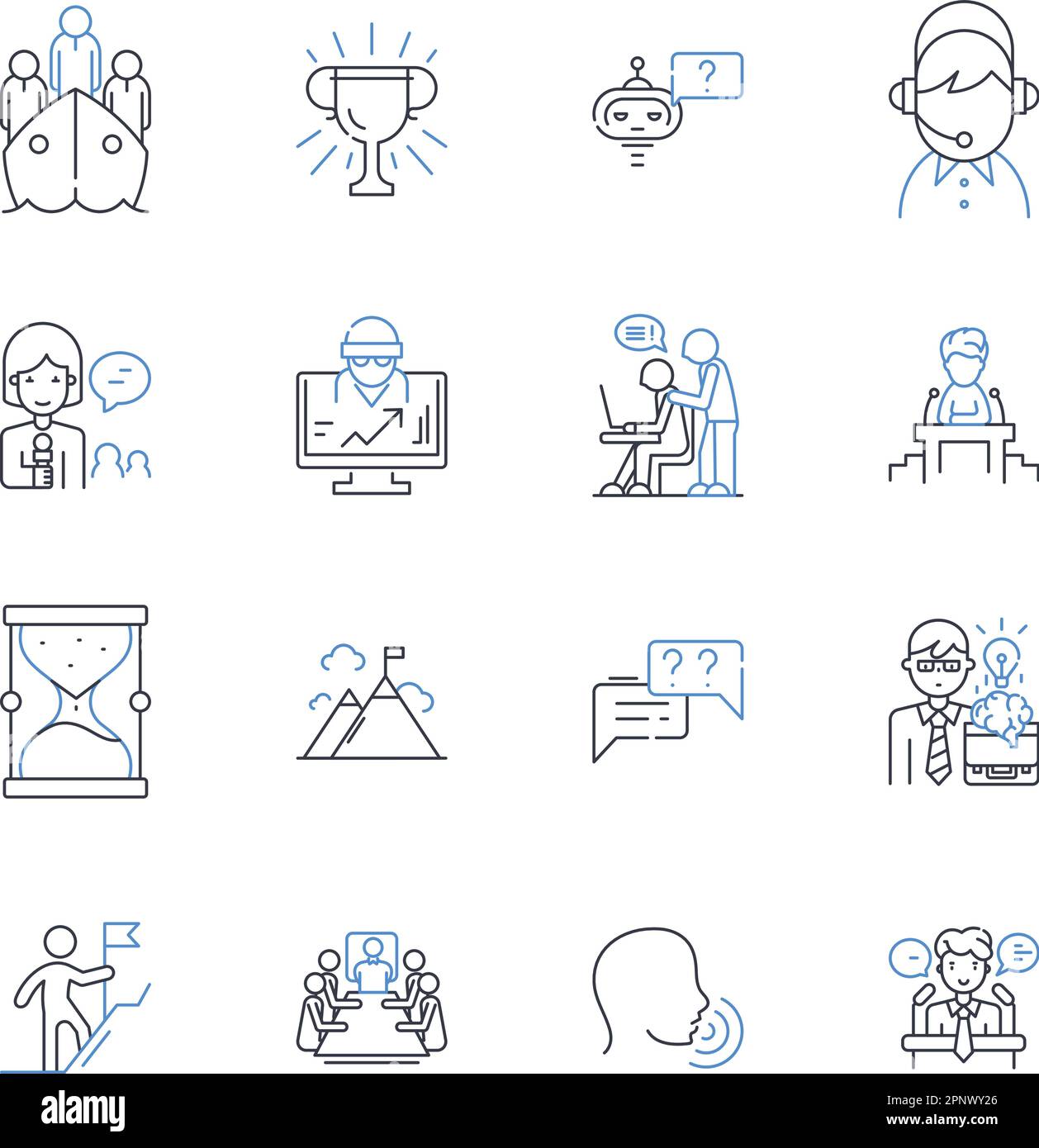 Career enhancement line icons collection. Promotion, Skills ... Career enhancement line icons collection. Promotion, Skills ...