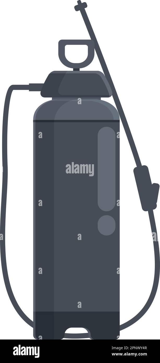 Black pesticide sprayer icon cartoon vector. Garden pest. Chemical ...