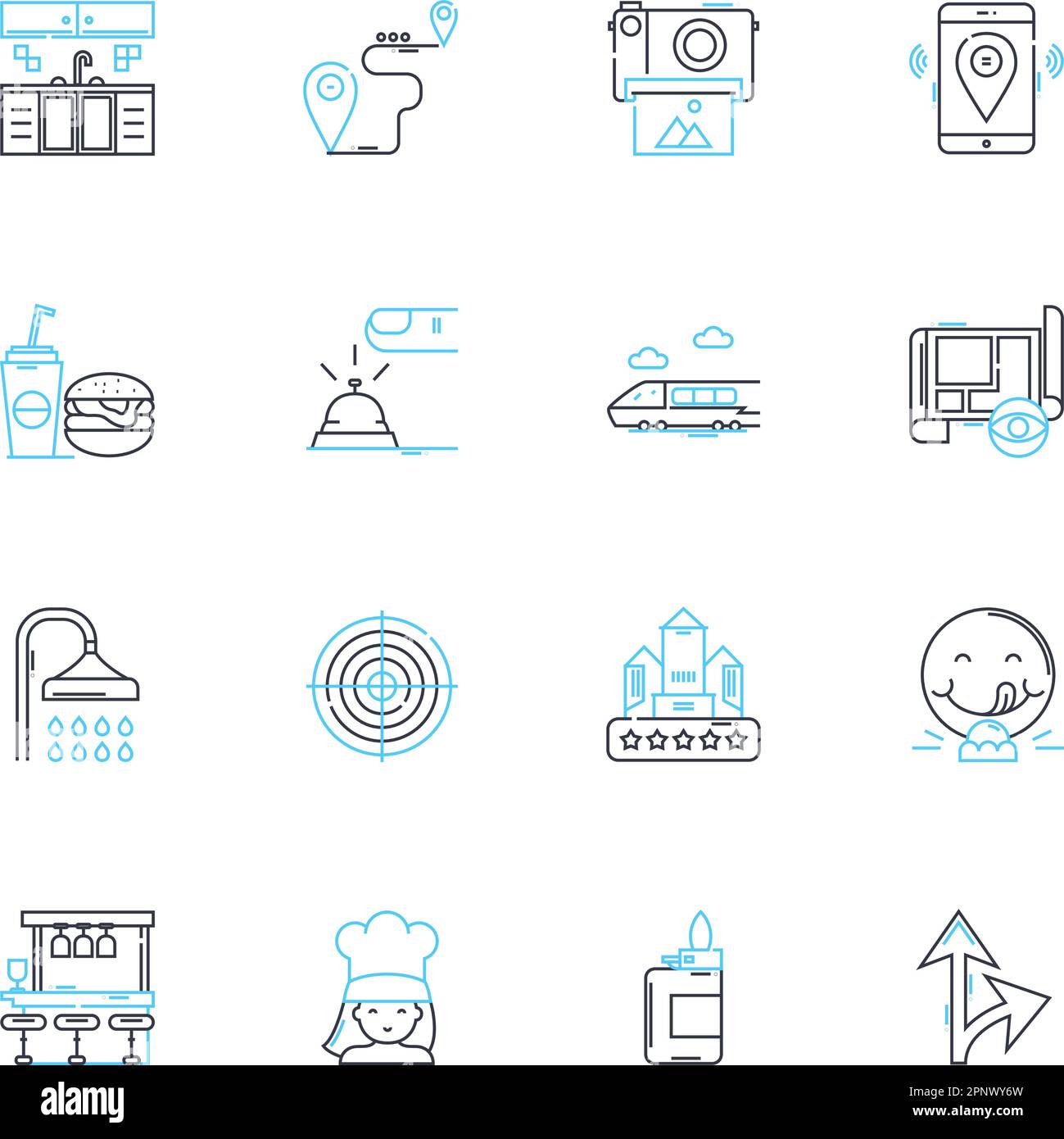 Routing Linear Icons Set Optimization Pathfinding Direction Navigation Allocation Tracing