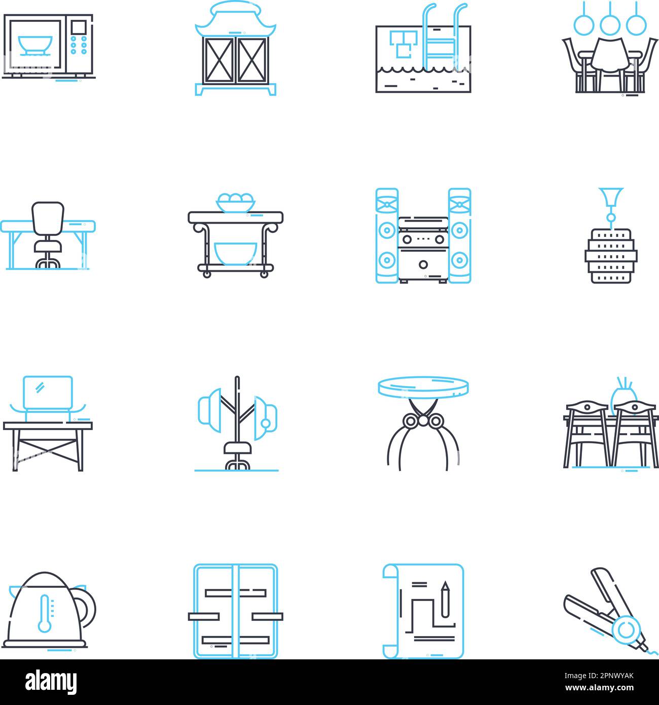 Graphic Architecture Linear Icons Set Design Creativity Aesthetics Composition Balance