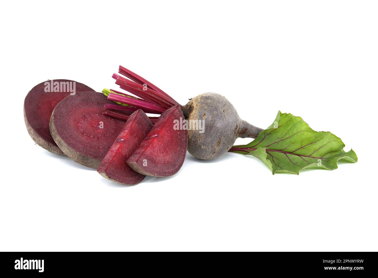 Raw whole and sliced baby beetroot isolated on white background Stock ...
