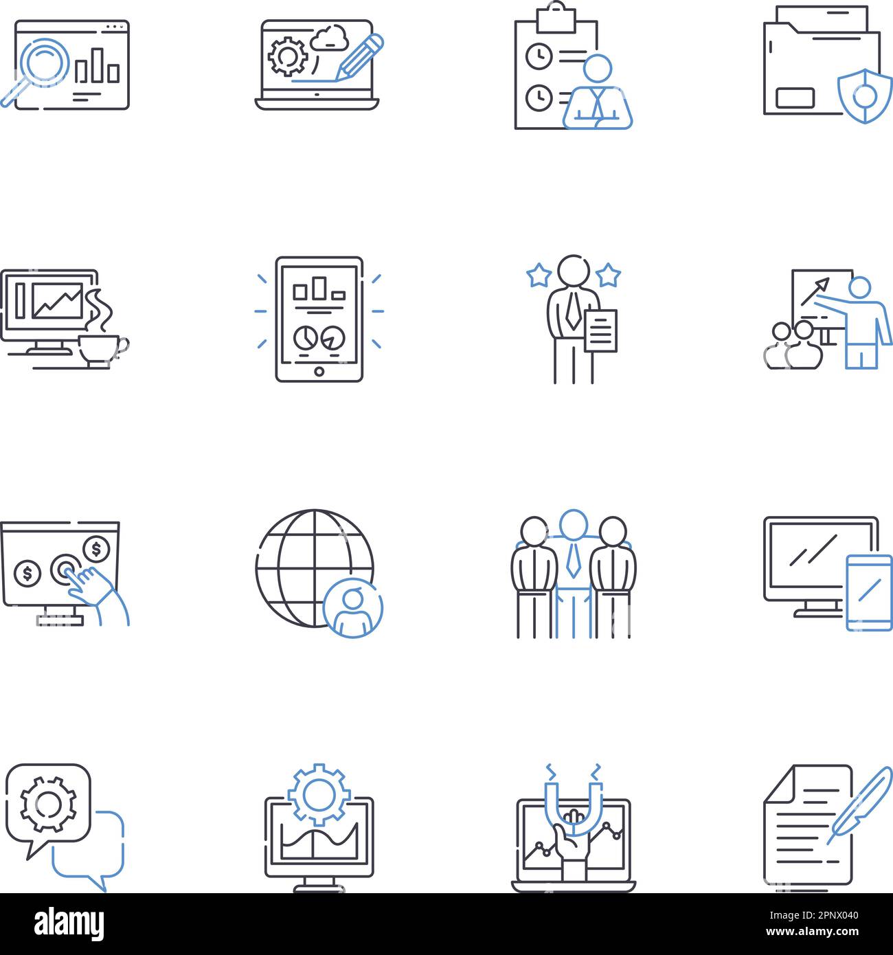 Operational company line icons collection. Efficiency, Management ... Operational company line icons collection. Efficiency, Management ...