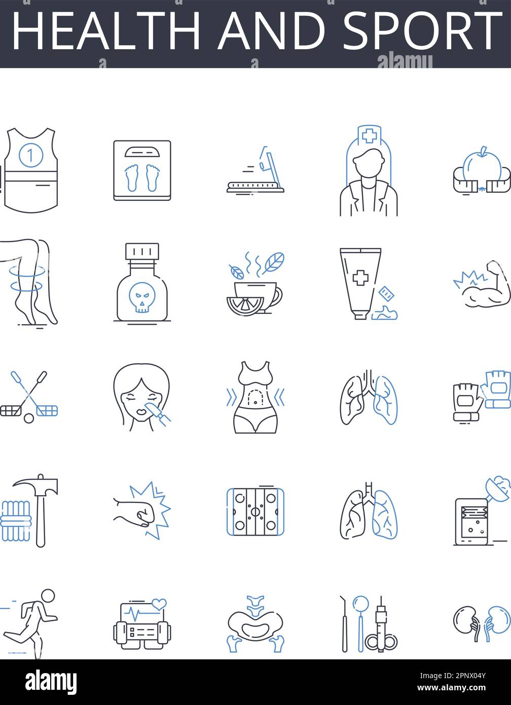 Health and sport line icons collection. Fitness, Exercise, Wellness ...