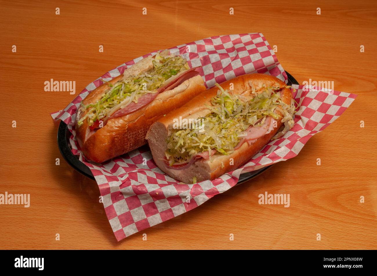 Delicious cuisine known as the Italian Hoagie Sub Stock Photo - Alamy