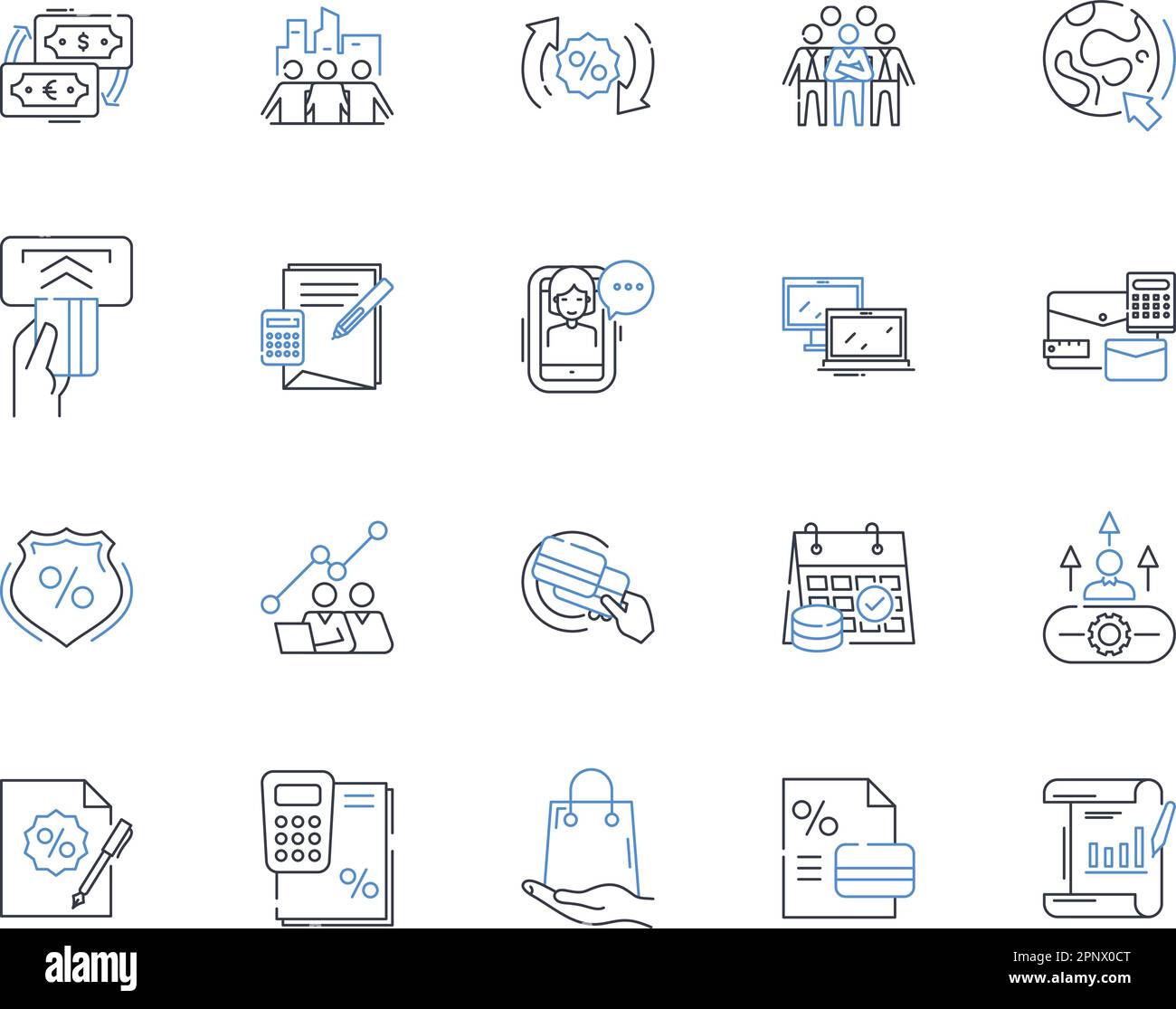 Trade and returns line icons collection. Commerce, Profit, Revenue ...