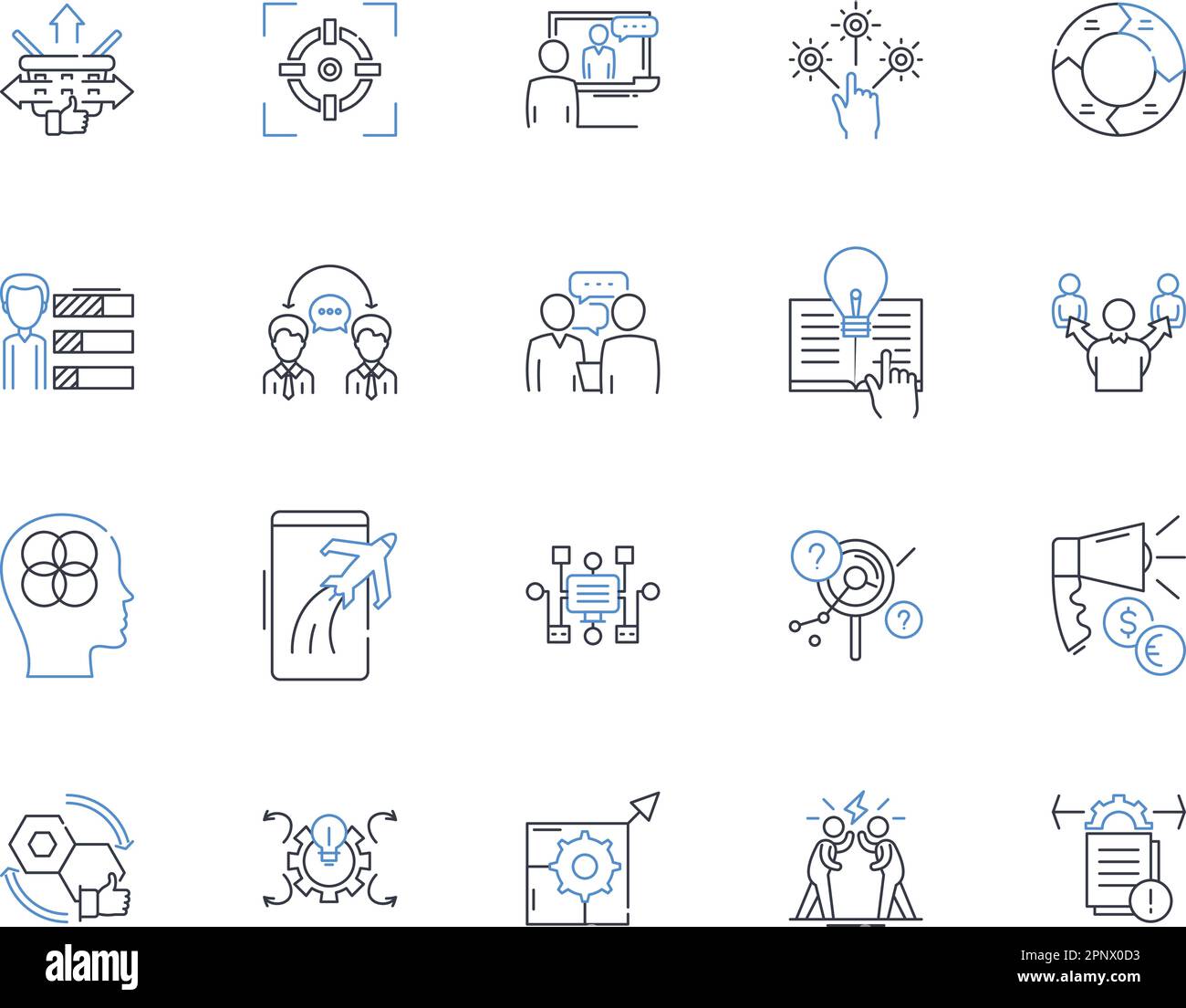 Correspondence conformity line icons collection. Compliance, Agreement ...