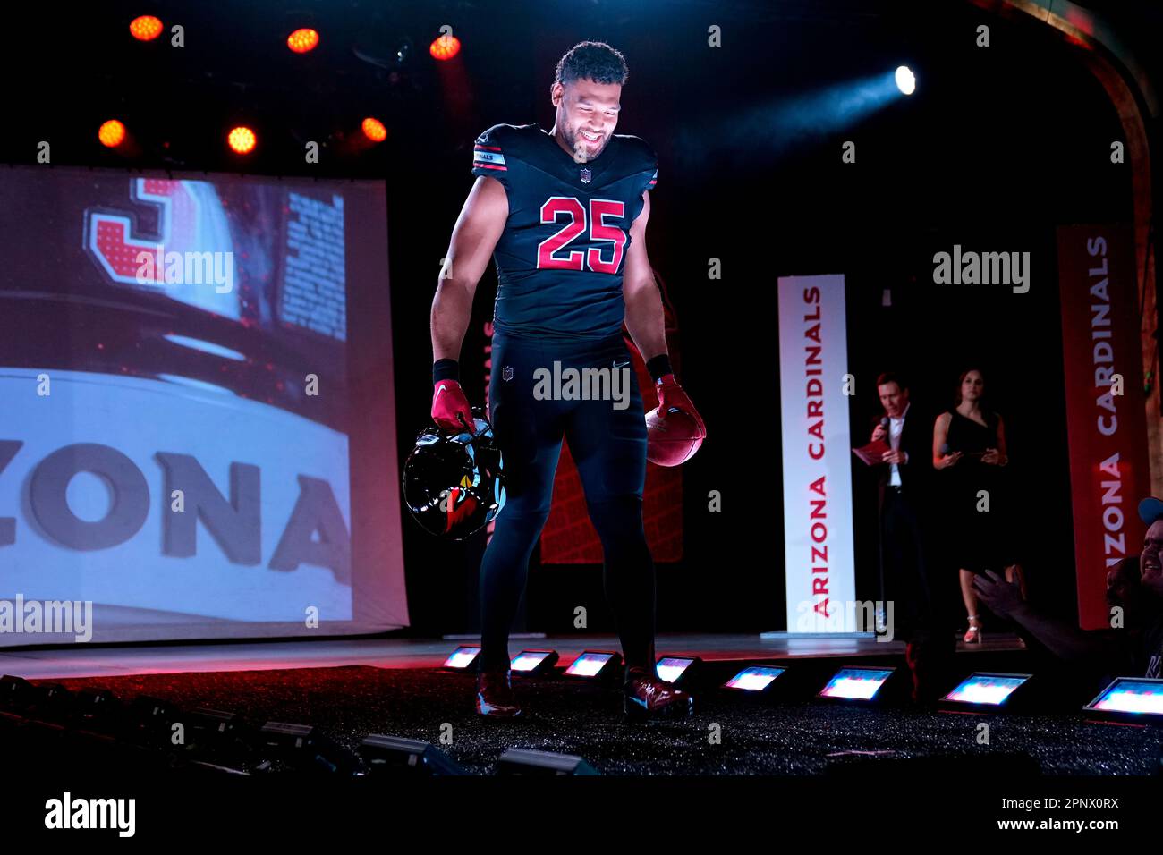 Arizona Cardinals linebacker Zaven Collins showcases the NFL football ...