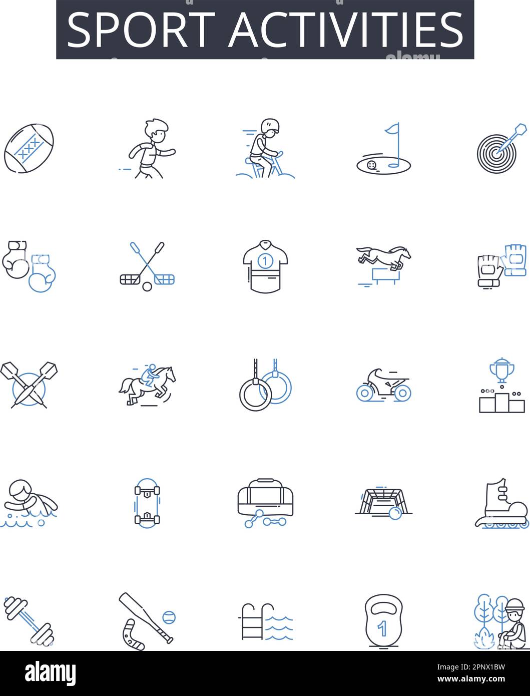 Sport activities line icons collection. Exercise routines, Leisure ...