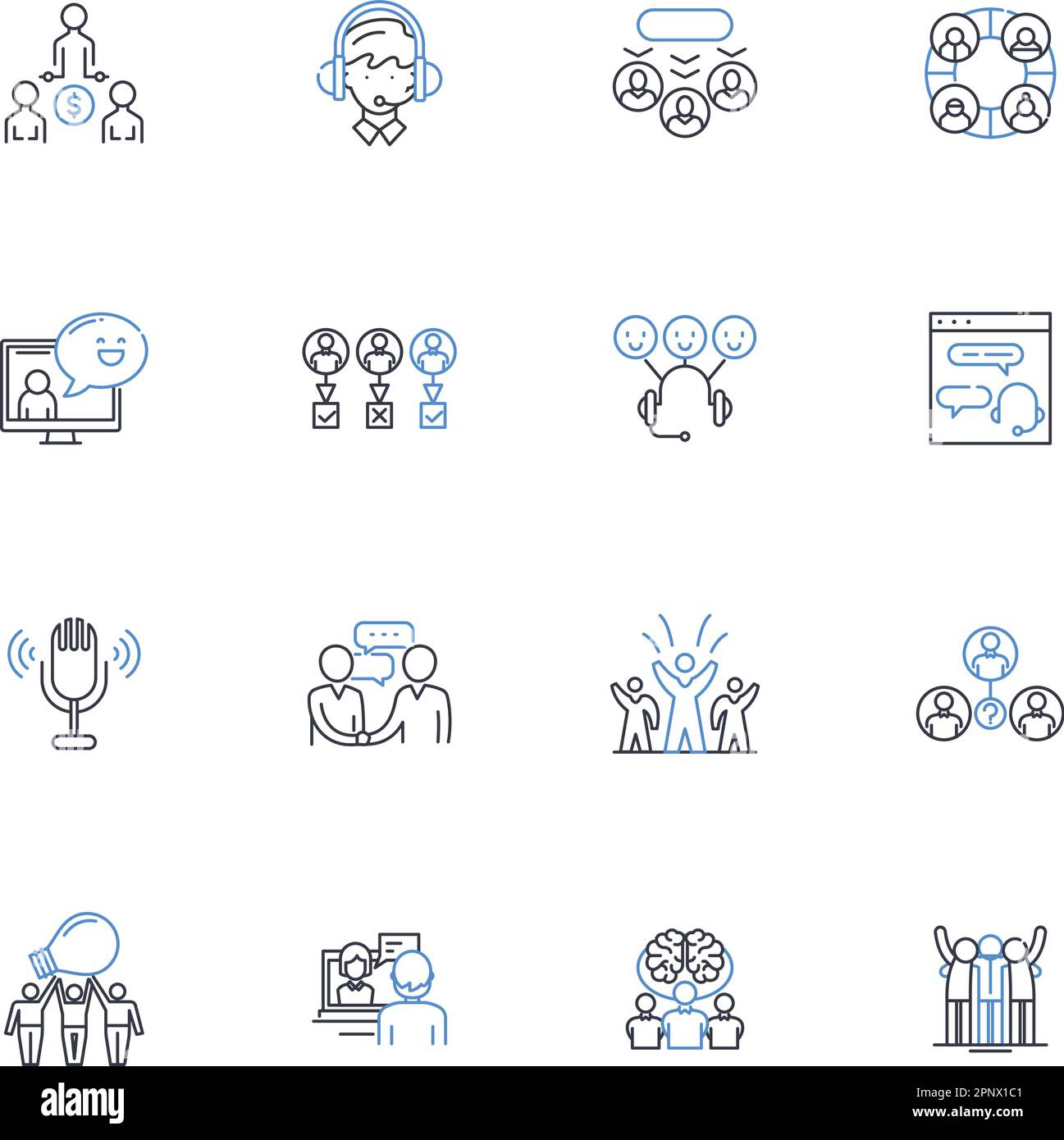 Philanthropic giving line icons collection. Charity, Generosity ...