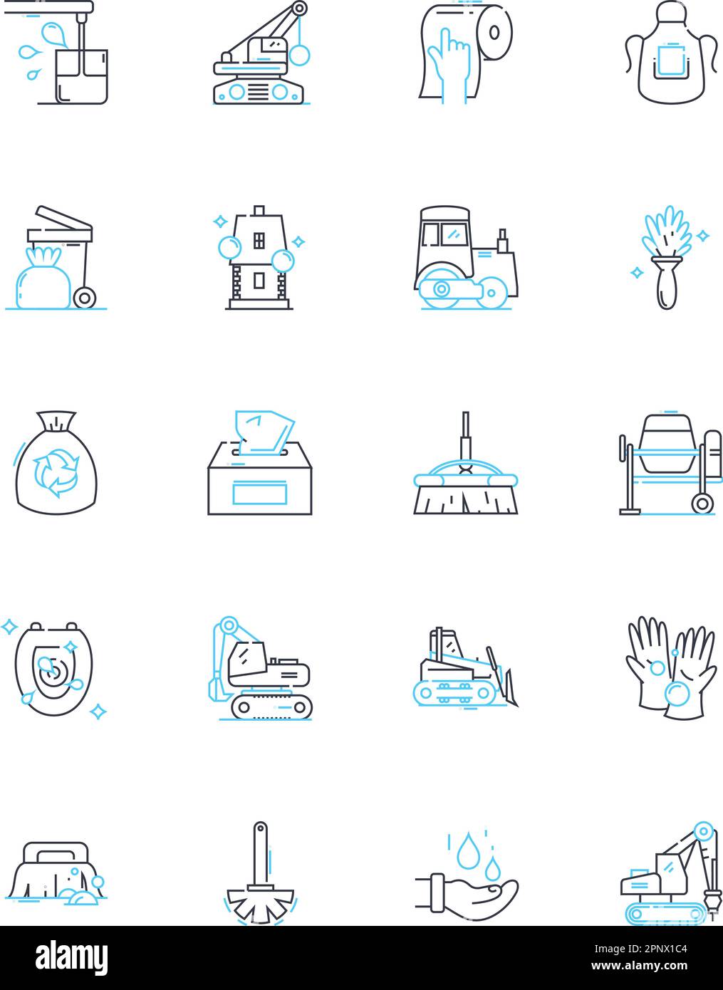 Scrubbing linear icons set. Exfoliating, Cleansing, Polishing, Renewing ...