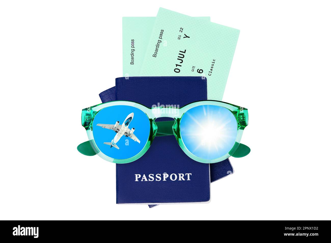 Tourist plane in sky Cut Out Stock Images & Pictures - Alamy