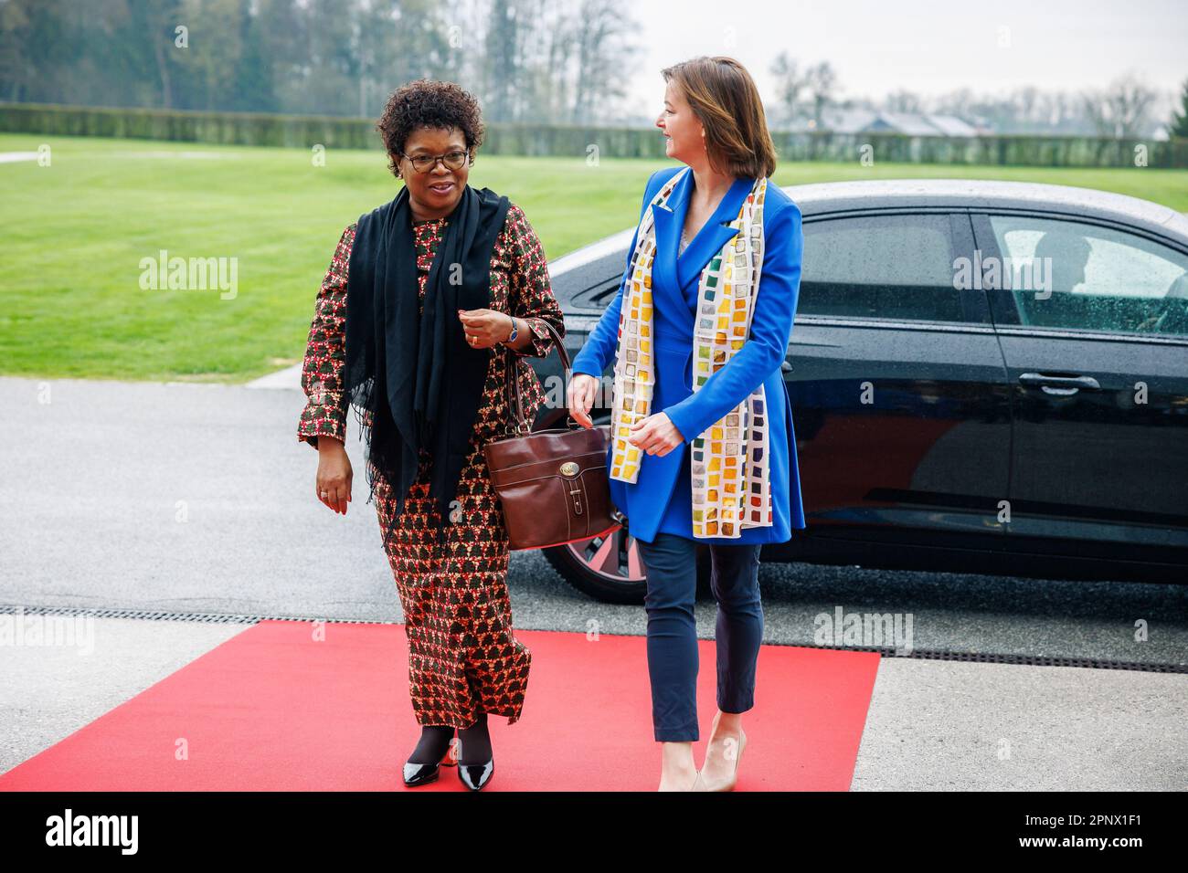 Slovenian foreign minister tanja fajon greets nancy tembo hi-res stock ...