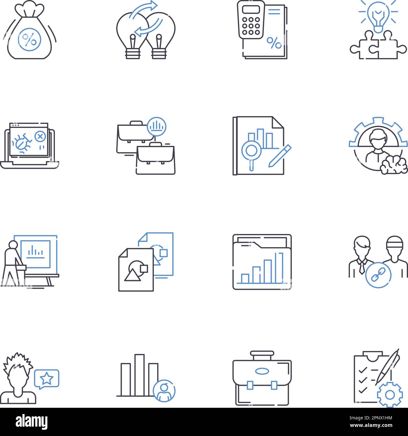 Business identity line icons collection. Branding, Logo, Reputation ...