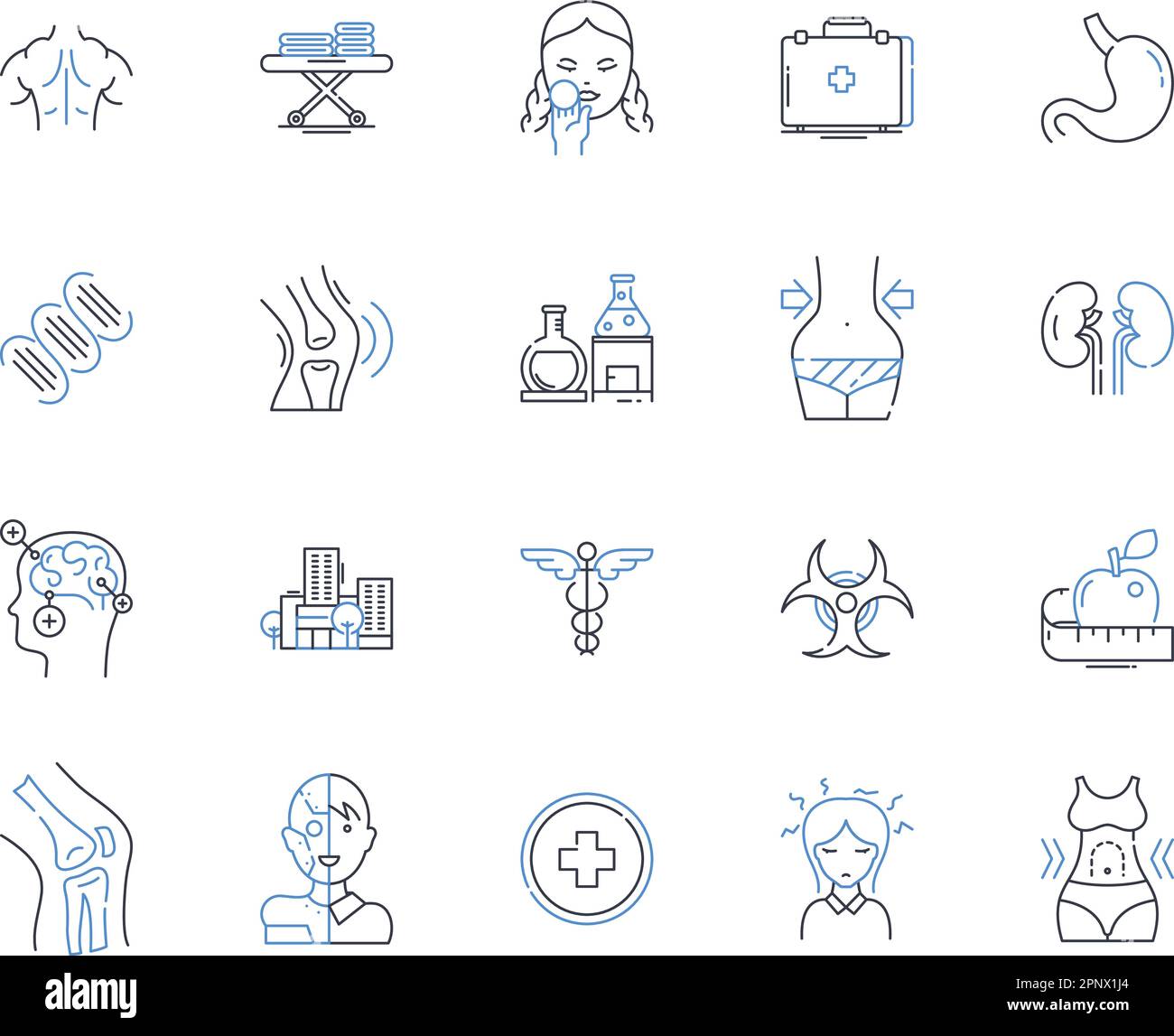 Nursing care line icons collection. Compassion, Empathy, Communication ...
