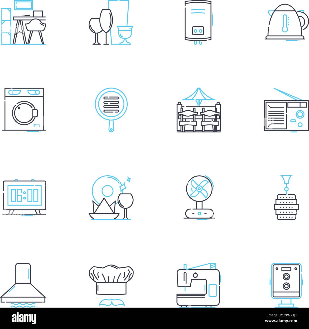 Cuisine hub linear icons set. Gastronomy, Culinary, Flavorful, Taste ...