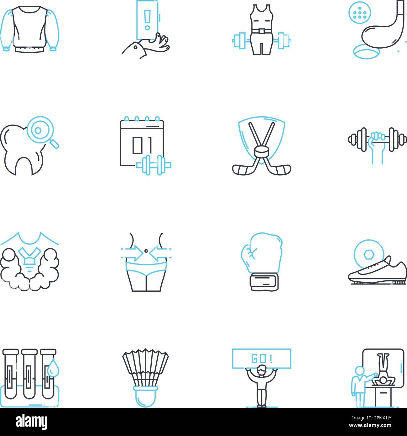 Well-being linear icons set. Balance, Harmony, Serenity, Health ...