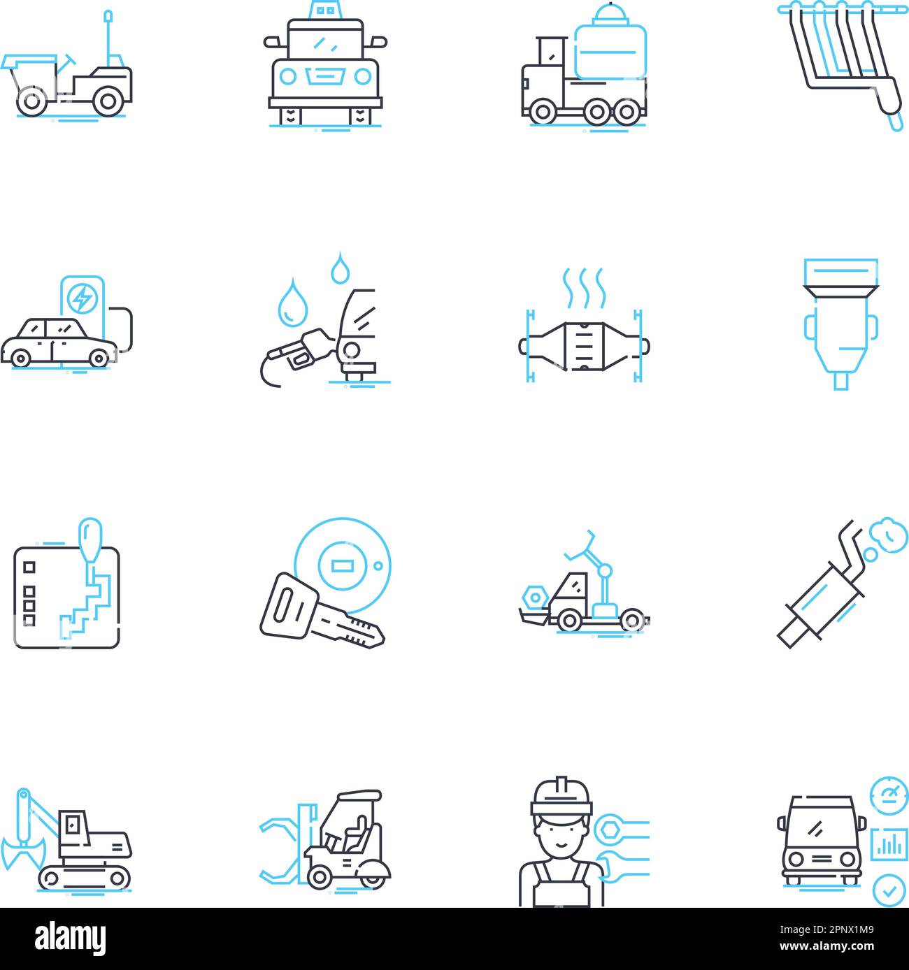 Film sector linear icons set. Cinema, Hollywood, Blockbuster, Indie ...