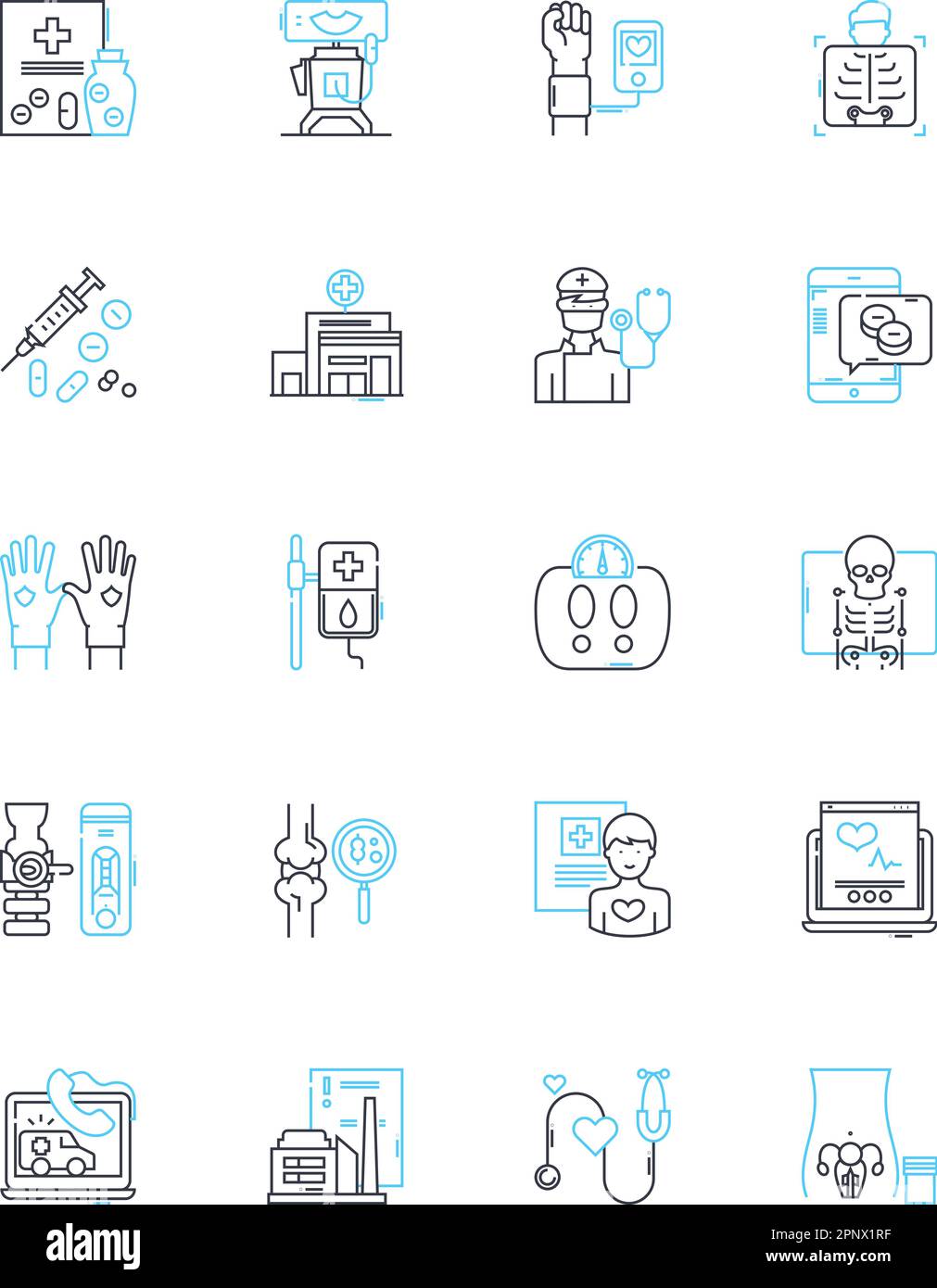 Social services linear icons set. Welfare, Assistance, Counseling ...