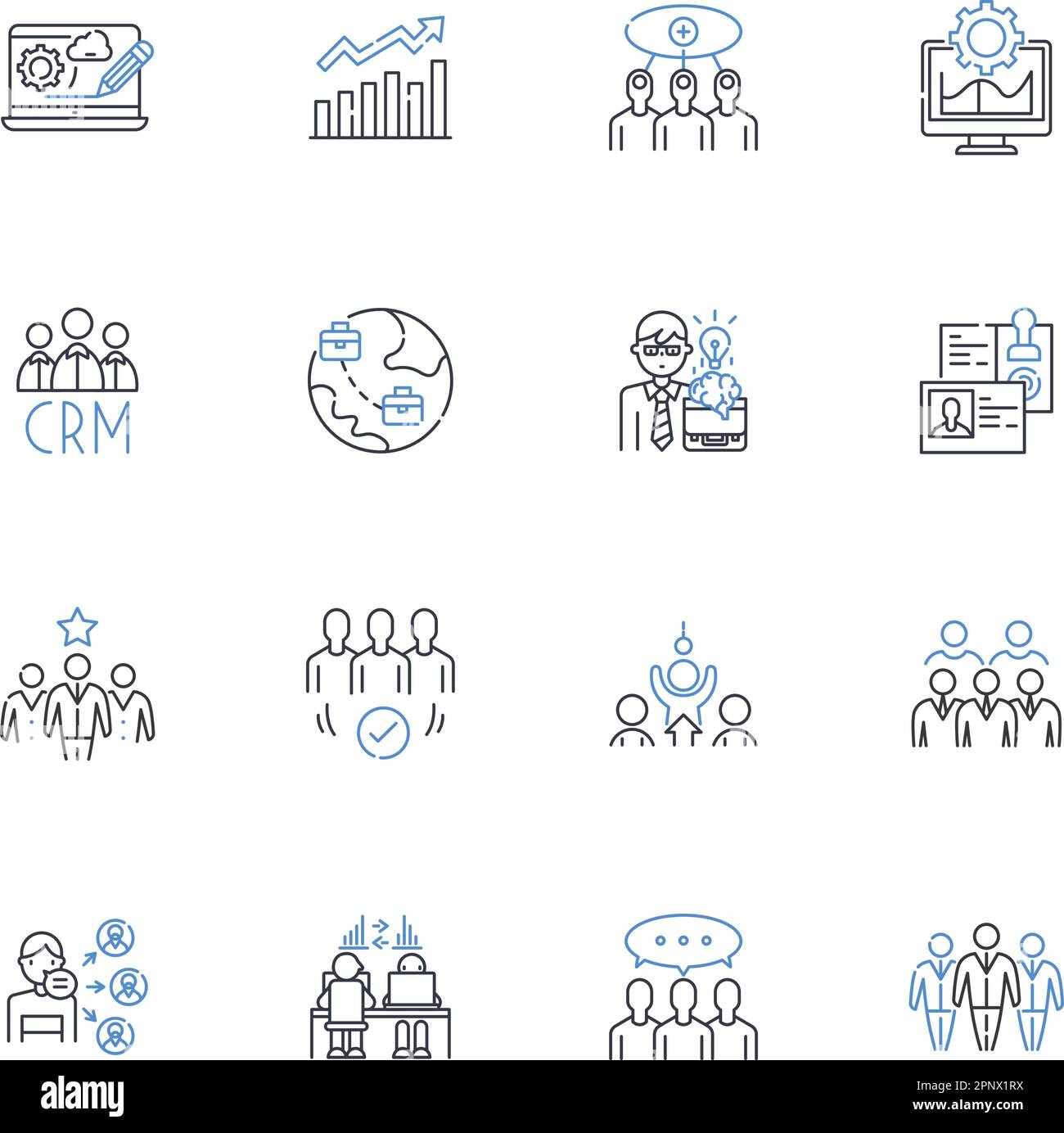 Management Mastery line icons collection. Leadership, Strategy ...