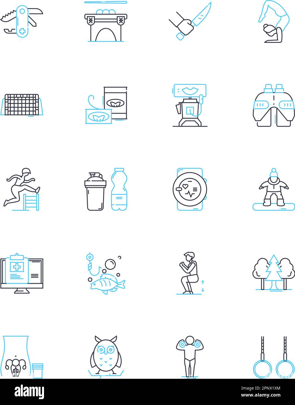 Positive intention linear icons set. Kindness, Empathy, Gratitude ...