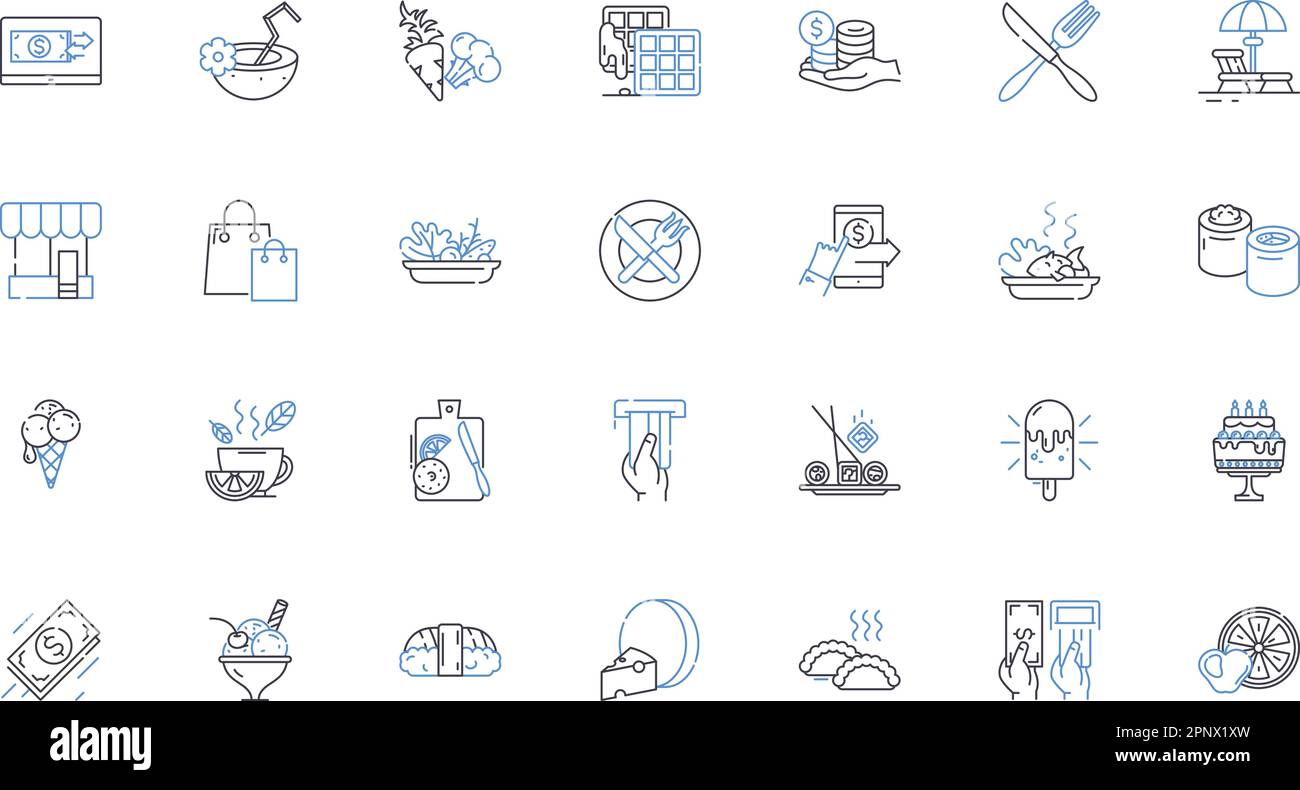 Tasty Treats line icons collection. Decadent, Indulgent, Delicious ...