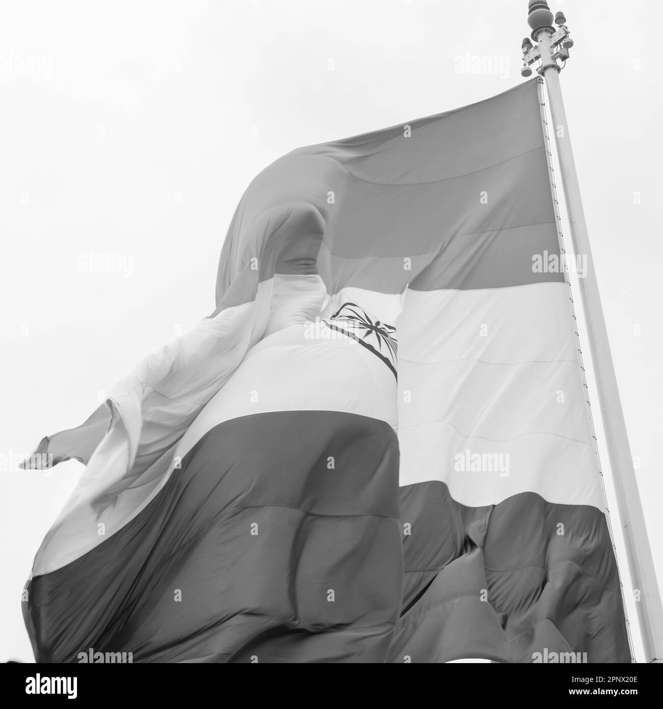 India flag flying high at Connaught Place with pride in blue sky, India ...