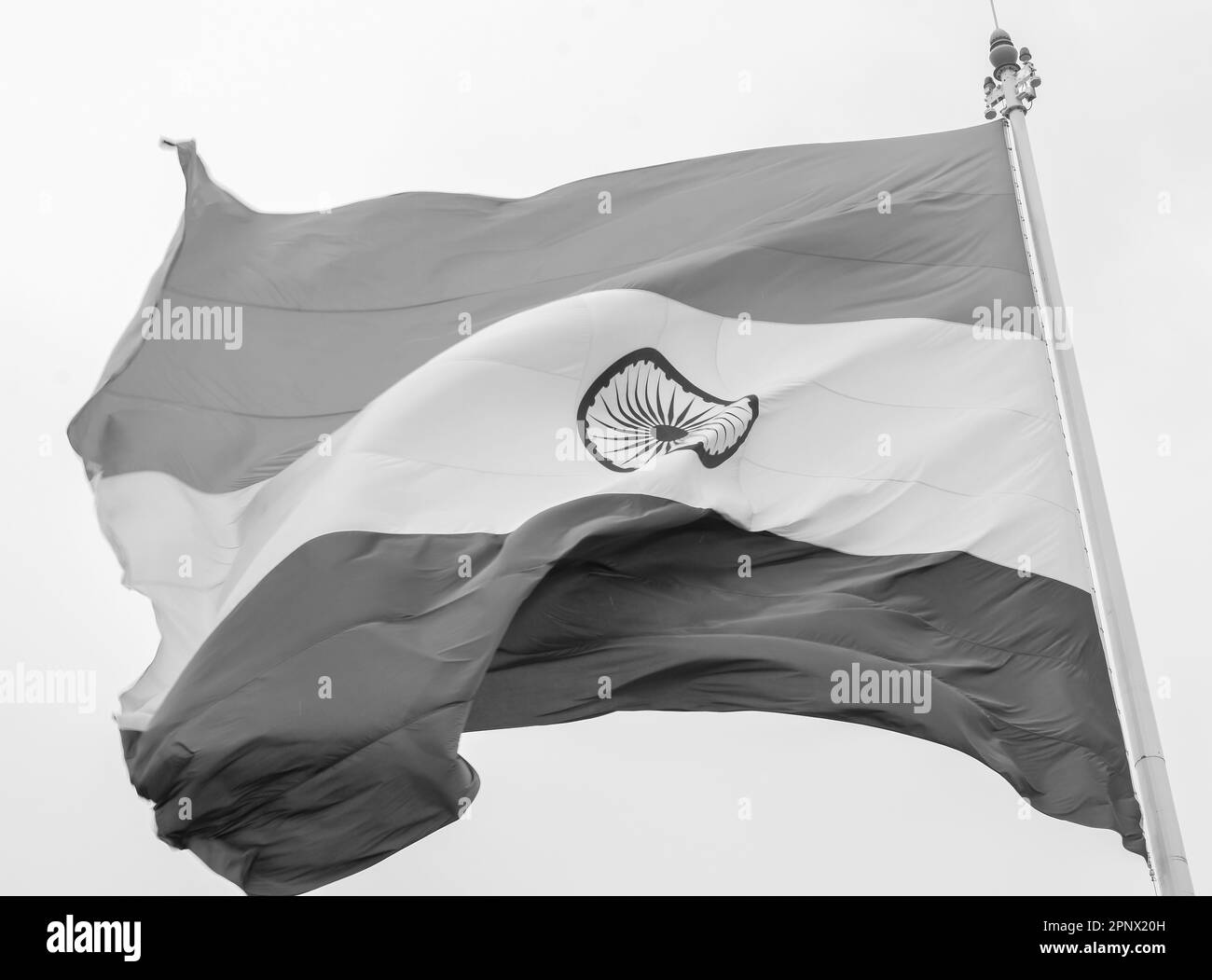 India flag flying high at Connaught Place with pride in blue sky, India ...