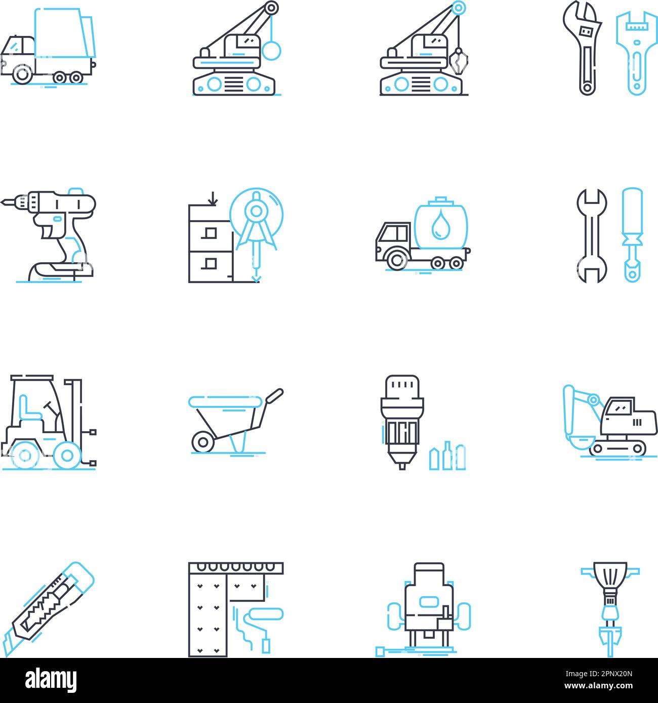 Creation linear icons set. Genesis, Beginning, Inception, Formation ...