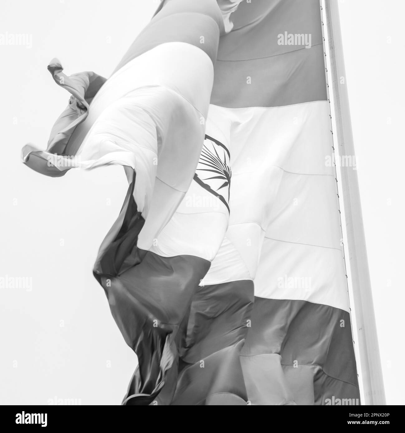 India flag flying high at Connaught Place with pride in blue sky, India ...