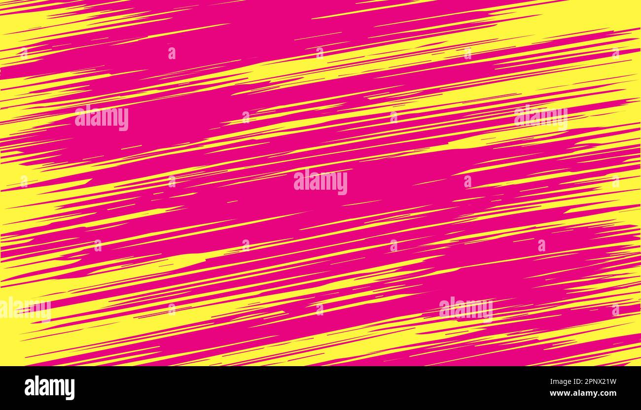 Bright pink-yellow background of movement, speed in the style of manga ...