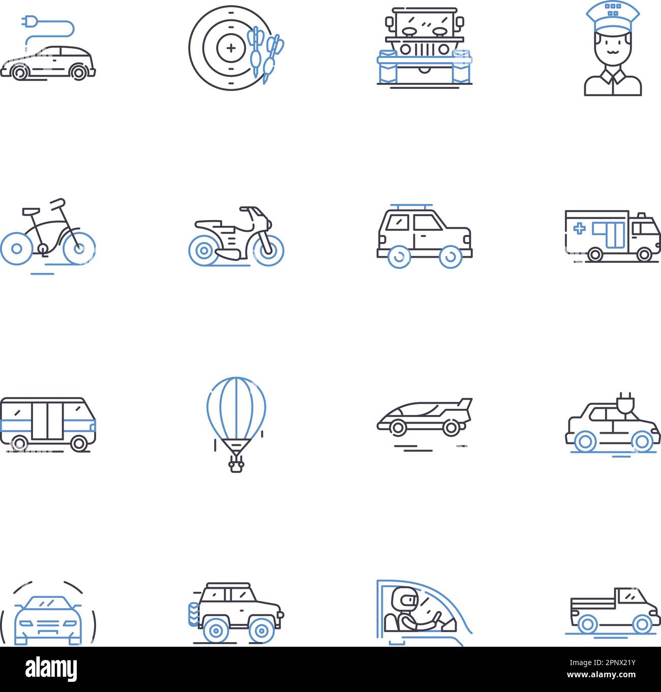 Hike line icons collection. Adventure, Nature, Trek, Scenery, Trails ...