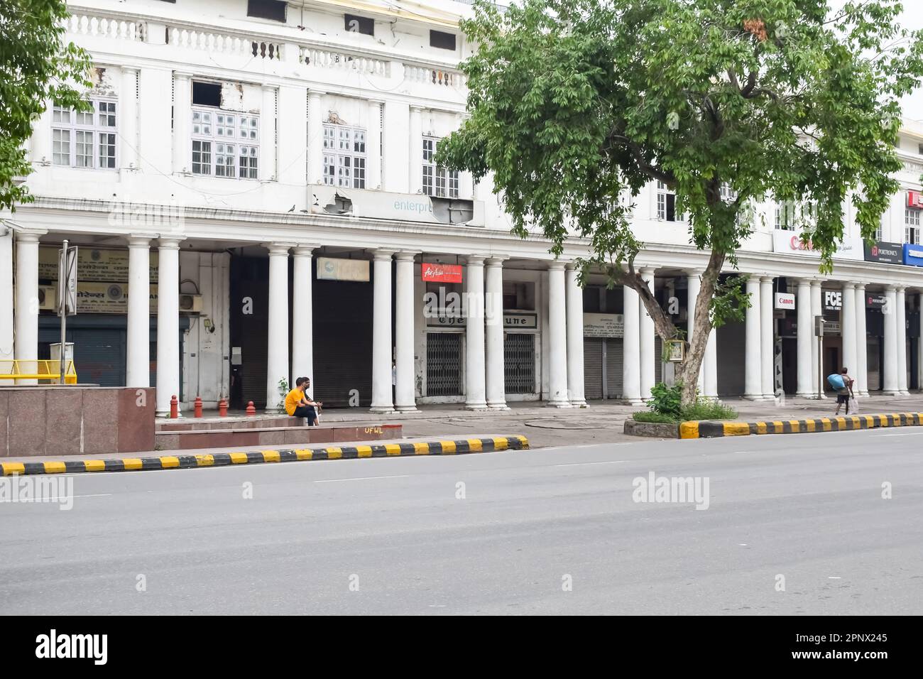 Delhi, India, March 31 2023 - Famous business district Connaught Place know as CP Delhi in the ...