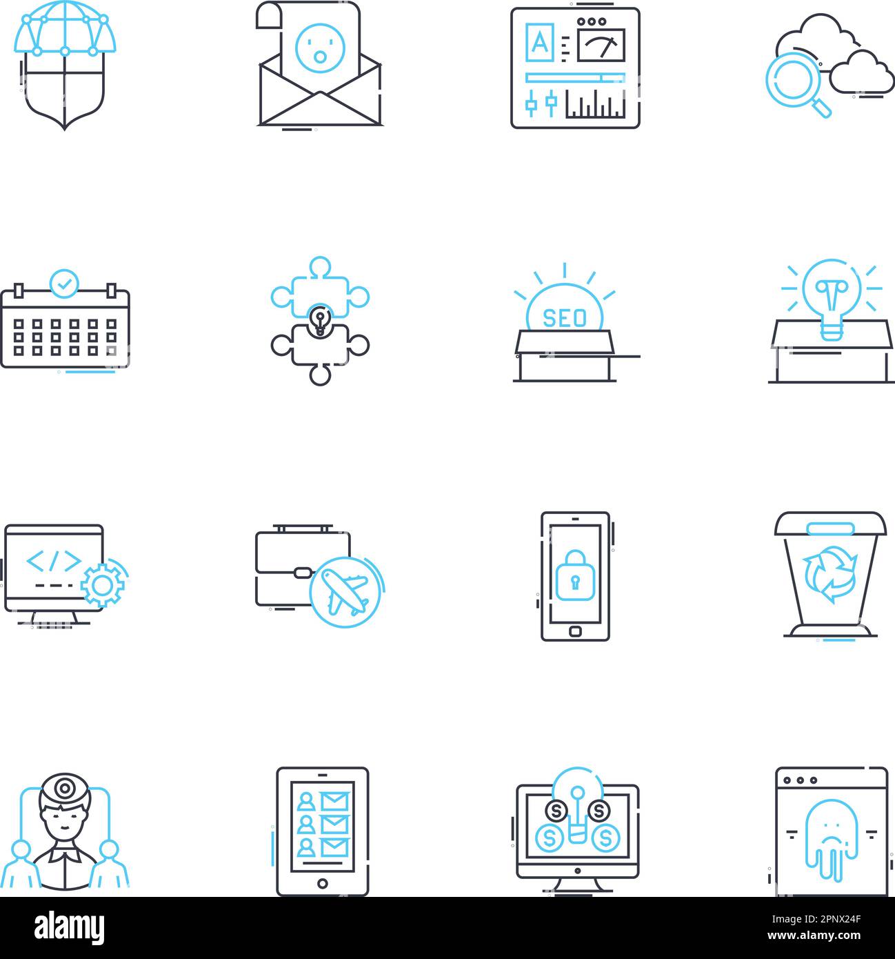 Teaching Linear Icons Set Learning Classroom Educate Instruction