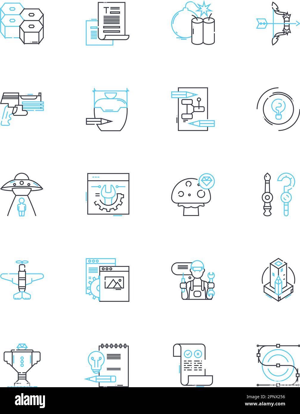 Prism linear icons set. Reflection, Refraction, Light, Spectrum ... Prism linear icons set. Reflection, Refraction, Light, Spectrum ...