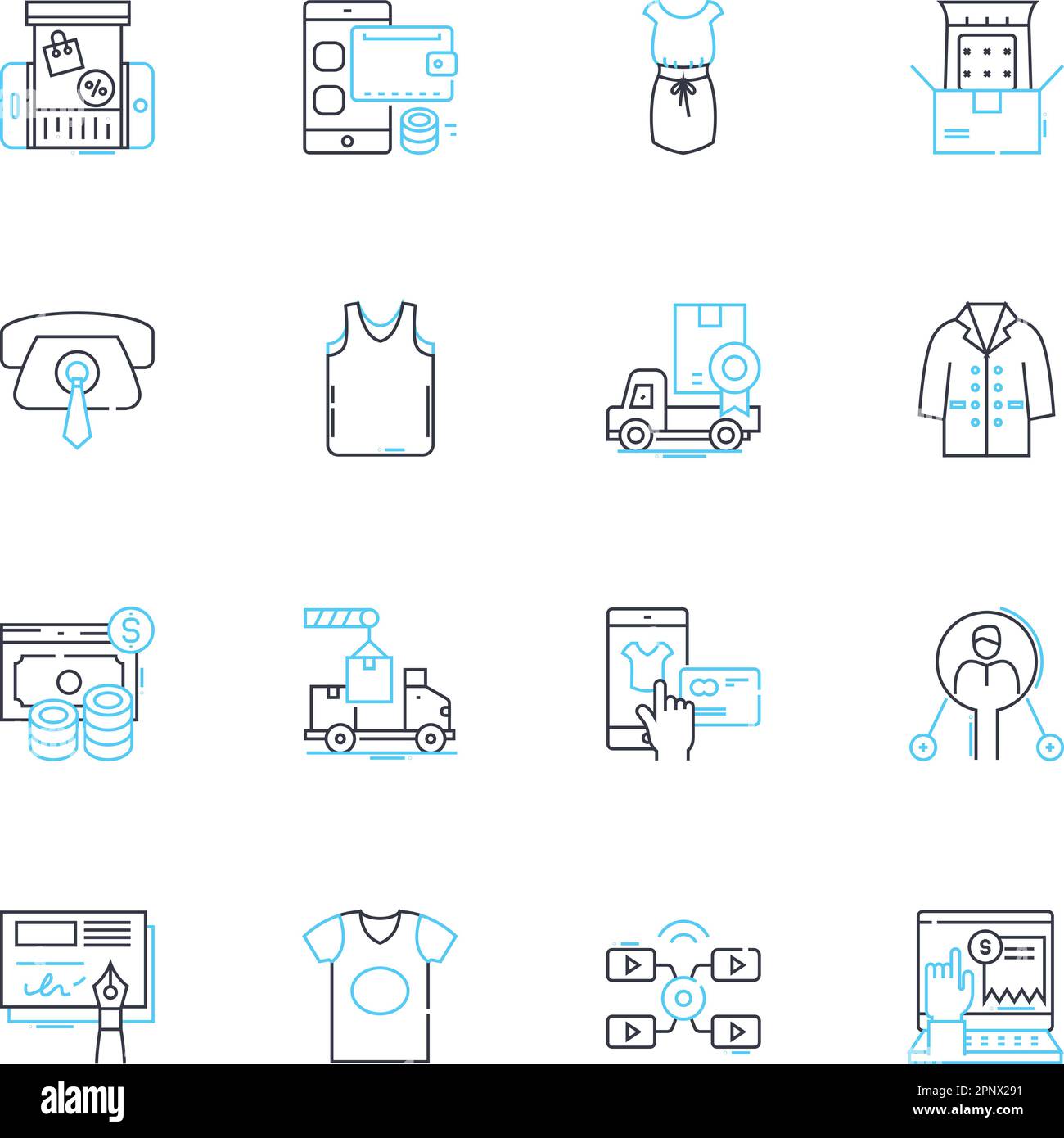 Marketing generation linear icons set. Lead, Conversion, Funnel ...