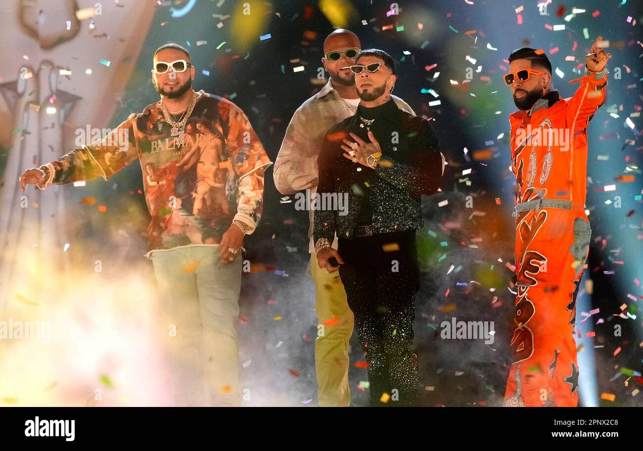 Edgar Semper, from left, and Xavier Semper of Mabo Kingz, Anuel AA and ...