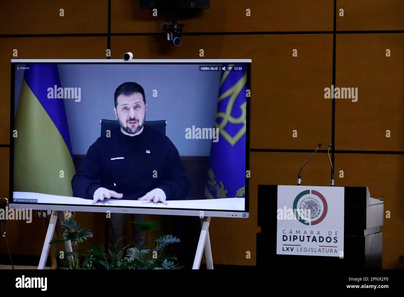 Non Exclusive: April 20, 2023, Mexico City, Mexico: Ukrainian President ...