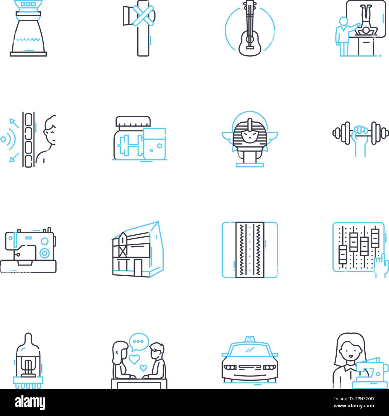 Skill Sessions linear icons set. Agility, Balance, Coordination ...