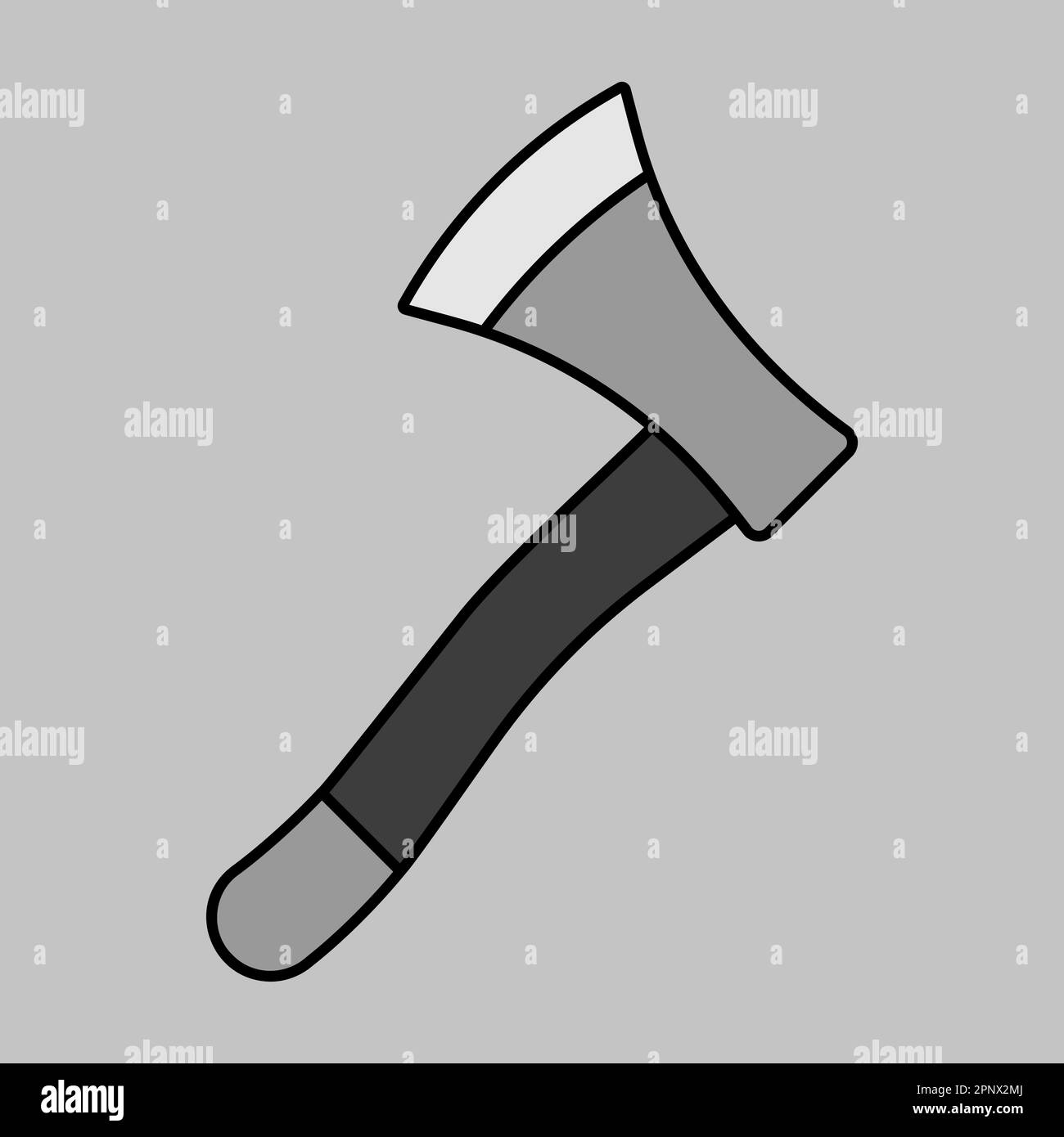 Garden ax isolated vector grayscale icon. Graph symbol for agriculture ...